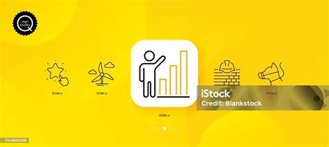 Graph Chart Windmill Turbine And Build Minimal Line Icons For Web