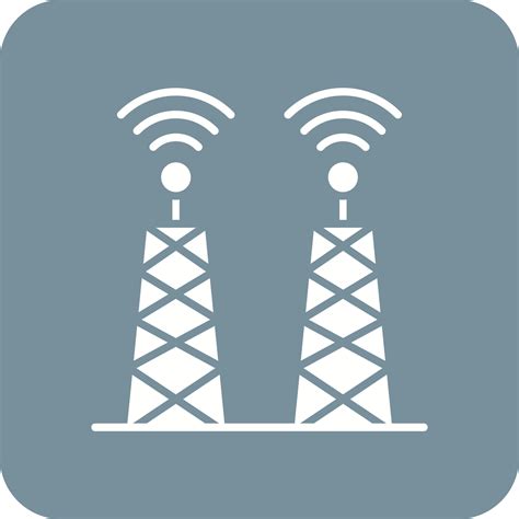 Tower Glyph Round Corner Background Icon 16009463 Vector Art At Vecteezy