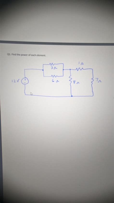Solved Find The Power Of Each Element Chegg