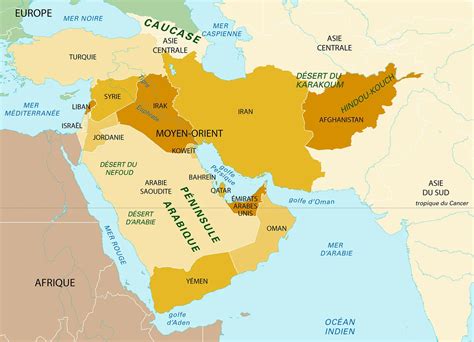 Moyen Orient Carte Générale Média Encyclopædia Universalis
