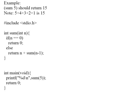 Solved The Following C Function Sumn Returns The Sum Of