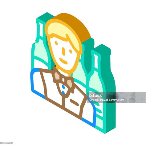 소믈리에 직업 아이소메트릭 아이콘 벡터 일러스트 레이 션 가을에 대한 스톡 벡터 아트 및 기타 이미지 가을 등측투영법 레스토랑 Istock