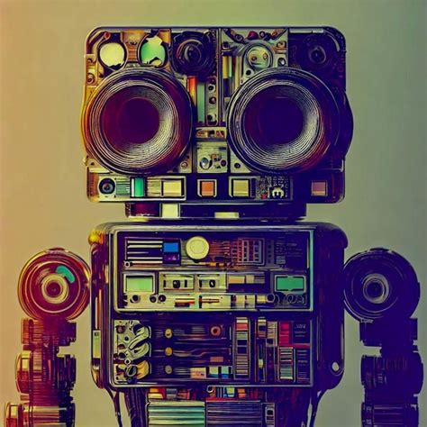 Premium Ai Image Robot Made Of Analog Stereo Equipment Digital Art