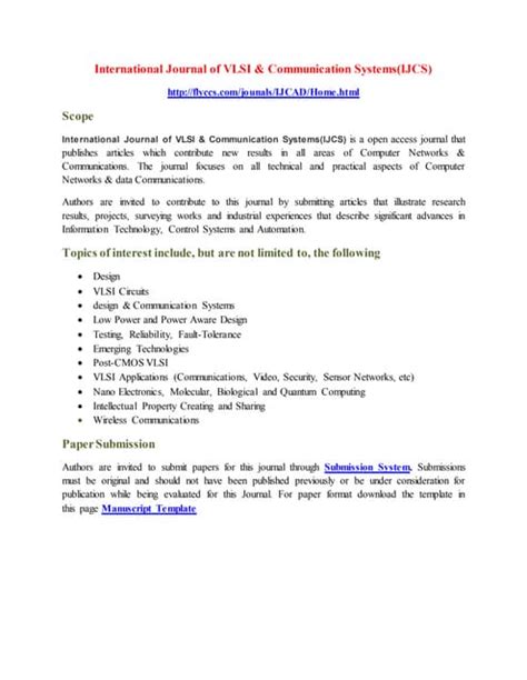 International Journal Of Vlsi And Communication Systemsijcs Docx