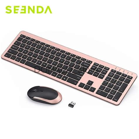 Quiet Wireless Keyboard And Mouse Pink Wireless Keyboard And Mouse Combo Full Size