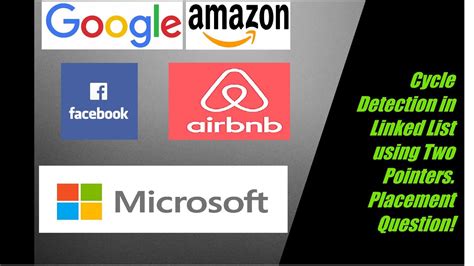 Cycle Detection In Linked List Using Two Pointers Placement Question Youtube