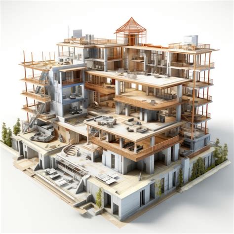 Premium Photo 3d Architectural Model Isolated Uhd Wallpaper