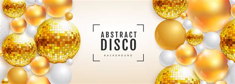 화려한 황금 구체와 디스코 볼 구와 3d 추상적 배경 디스코 볼 배경 디스코 파티 포스터 벡터 일러스트레이션 미러볼에 대한 스톡 벡터 아트 및 기타 이미지 Istock