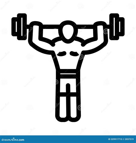 Hamstring Curls Fitness Exercise Leg Line Icon Vector Illustration Stock Illustration