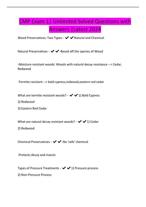 Cmp Exam 1 Unlimited Solved Questions With Answers Latest 2024 Cmp