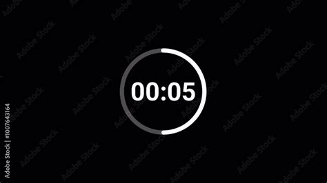 Circle Sliding Countdown Timer Ten Seconds Animation From 10 To 0 Seconds Sliding 10 Seconds