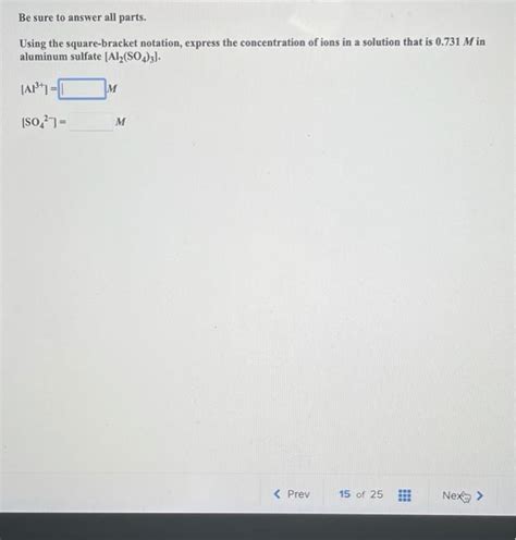 Solved Be Sure To Answer All Parts Using The Square Bracket