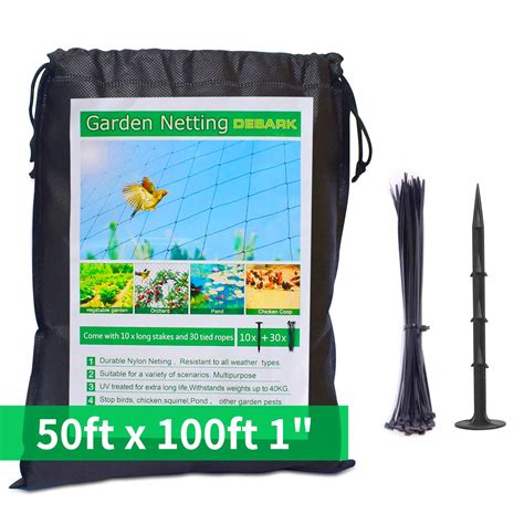 Buy Bird Netting [heavy Duty] 50 X 100 With 1 Square Nylon Bird