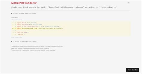 Manifest Ui Javascript Codesandbox