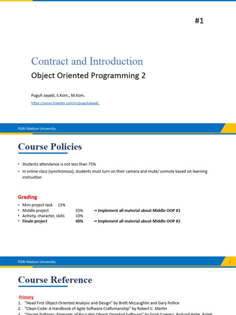 Materi Pertemuan 1 Oop 2 Pdf Object Oriented Programming Computing