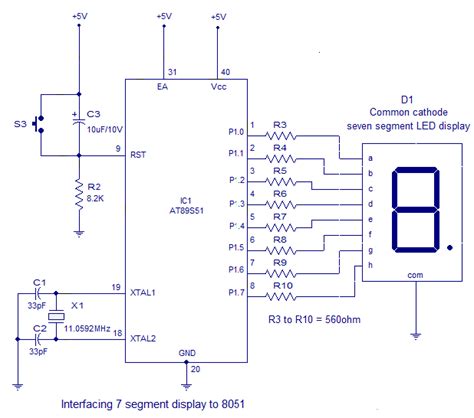 Led Display Circuit Using Microcontroller