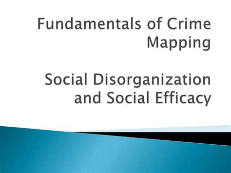 Fundamentalsof Crime Mapping 2 Ppt