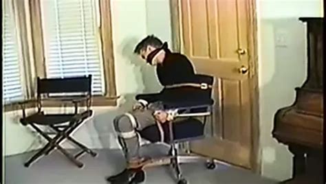 Man Is Tied Up In Extreme Retro Pantyhose Bondage Video Whipping