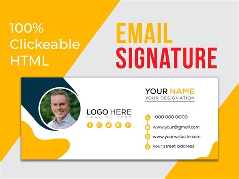 Create Modern Clickable Html Email Signature For Your Gmail Outlook Upwork