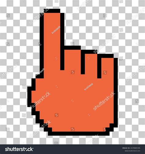 Mouse Cursor Pixel Icon Web Click Stock Vector Royalty Free