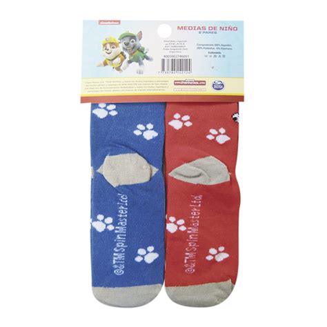Pack X 2 Medias Infantiles Paw Patrol Azulrojo Talle 1930 — Cartoons