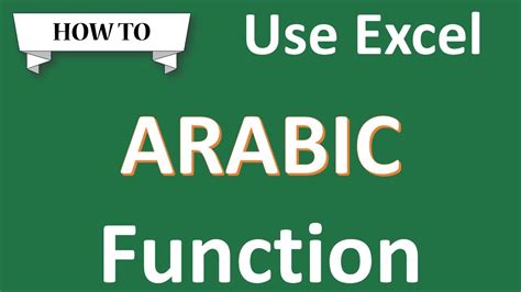 How To Use Arabic Function In Excel In Urdu Excel Functions Youtube
