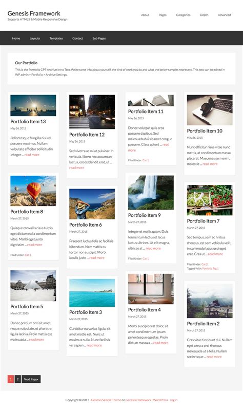 Masonry Grid On Portfolio Cpt Archive In Genesis Sridhar Katakam