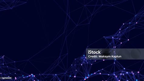 공간에서 움직이는 점과 선이 있는 추상적인 물결 배경 기술 그림입니다 미래 지향적인 현대적인 다이나믹 웨이브 벡터 그림입니다