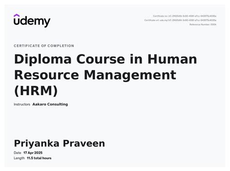 Hrmanagement Udemy Professionaldevelopment Priyanka Praveen