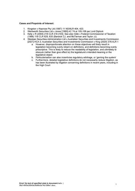 Specific Cases Of Interest Most Concern Complexity In Interpretation