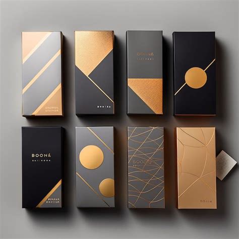 브랜드 이름이 적힌 상자 모음 프리미엄 사진 Box Packaging Design Chocolate Packaging Design Luxury Box Design