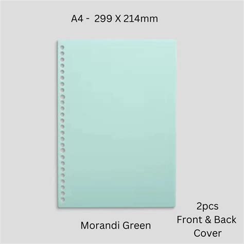 Diy Morandi Matt Color Notebook Customised Accessory Creative Binder Loose Leaf Set Cover Inner