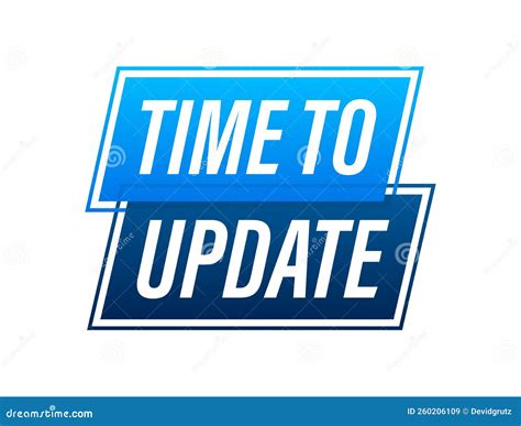 System Software Update Or Upgrade Banner New Update Time To Update Vector Illustration Stock
