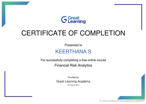 Keerthana S On Linkedin Greatlearning Certificateofcompletion Learningneverstops