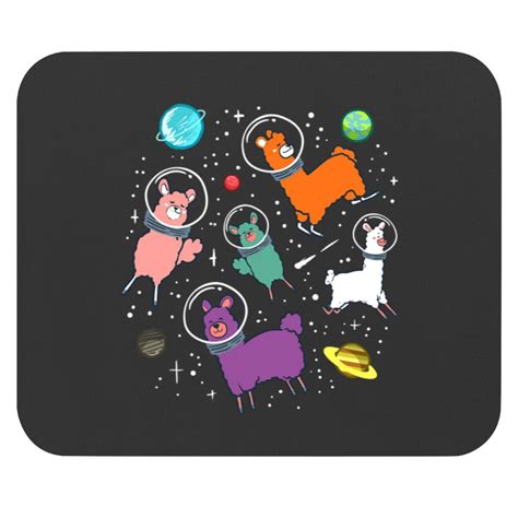 Lama Llama Astronaut Outerspace Llama Cosmonaut Spaceman Mouse Pads Sold By Peafowltoken Sku