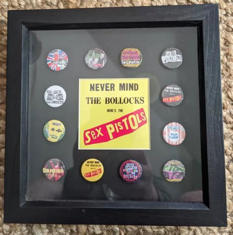 Sex Pistols Badge Framed Badge Display Mm X Mm Picclick Uk