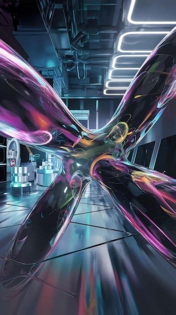 Abstract Of Molecular Structure Science Background Futuristic Technology Style Premium Ai