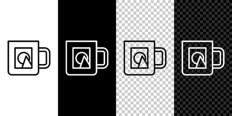 흑백 배경에 격리 된 라인 커피 컵 아이콘을 설정합니다 인쇄물을 꺼내라 벡터 검은색에 대한 스톡 벡터 아트 및 기타 이미지 검은색 굴리기 그래픽 프린트 Istock