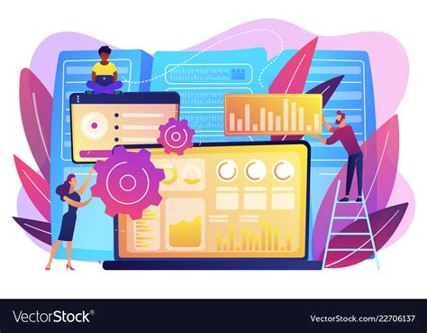 Big Data Visualization Concept Royalty Free Vector Image