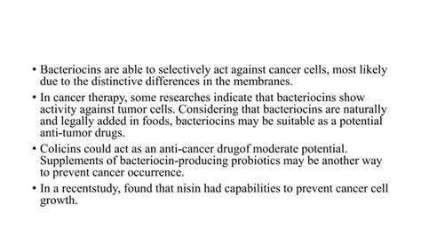 General Introduction And Applications Of Bacteriocins Pptx