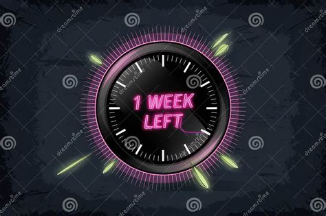 Neon Countdown Timer Event Promotion 1 Week Left Sales Marketing Campaigns Urgent Promotions