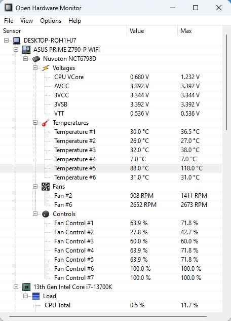 High Idle Temperature In A Sensor Rpcbuilding