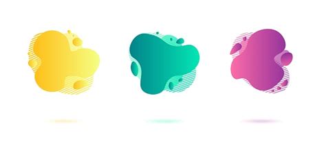 현대 스타일의 추상적인 동적 그라데이션 그래픽 요소 흐르는 액체 모양의 배너 아메바 형태 로고 전단지 프리젠 테이션 초대 카드 템플릿 0명에 대한 스톡 벡터 아트 및 기타