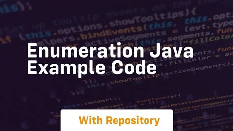 enumeration java example code youtube