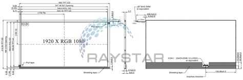 15 6 Inch 1920x1080 EDP LCD Screen Raystar