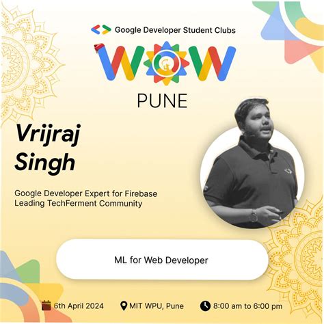 Gdsc Pune On Linkedin Gdscwowpune Vrijrajsingh Firebase Mlforweb Techferment