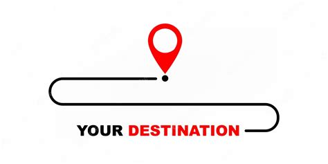 Premium Vector Map Pin And Path Destination Marker And Road Illustration