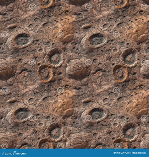 Top View Mars Planet Surface With Craters Ai Generative Illustration 275216151