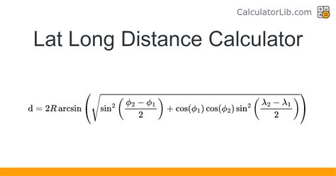 Lat Long Distance Calculator Online Calculator