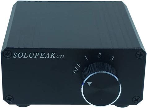 Amazon SOLUPEAK U31 RCAオーディオソーススイッチ 3イン1 3 出力 ステレオ信号ケーブルセレクター RCAスイッチャーボックス 信号ロスレス付き コンパクト